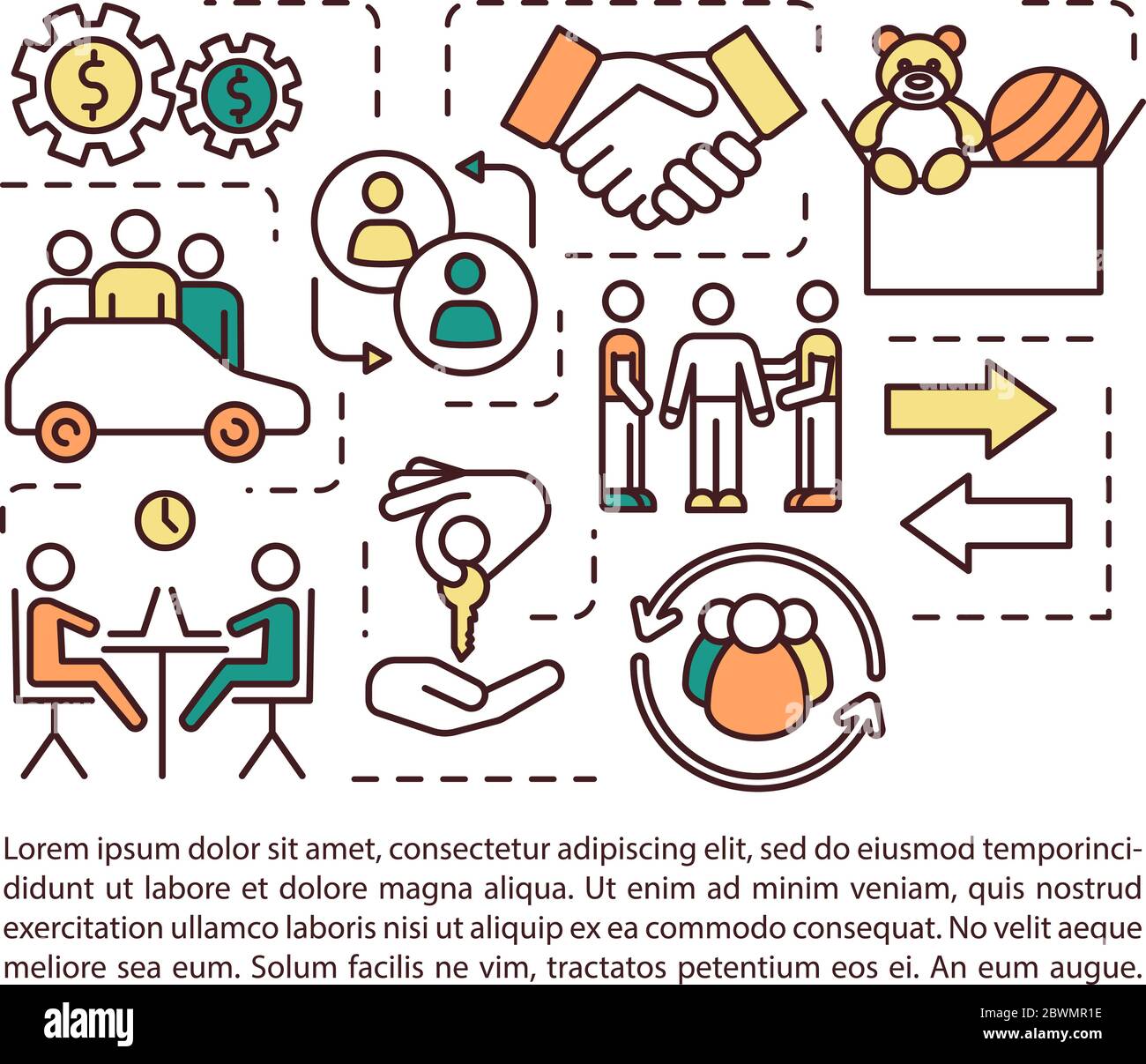 Collaborative consumption Stock Vector Images - Alamy