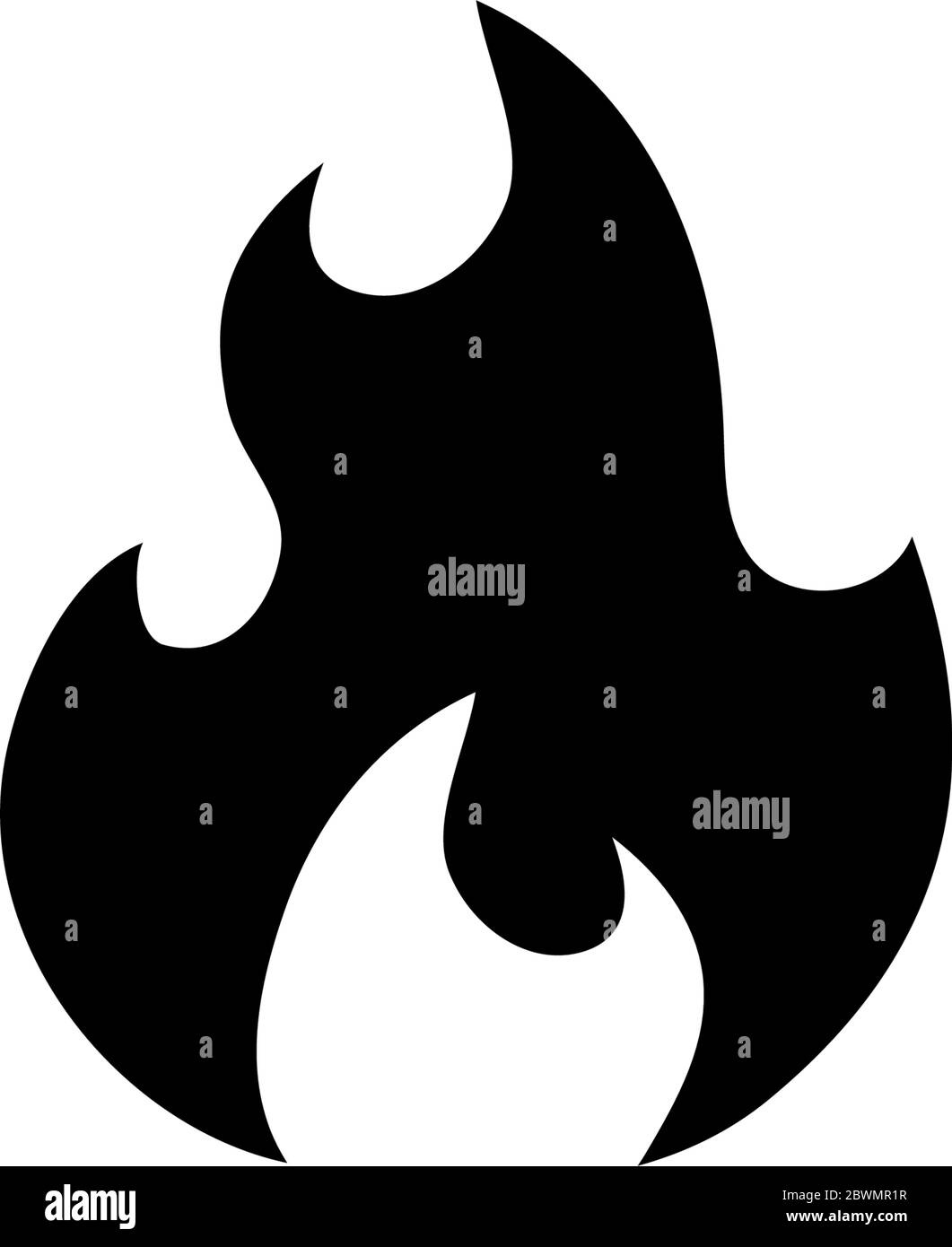 Blaze Fire, Burn Flame, Bonfire, Campfire. Flat Vector Icon ...