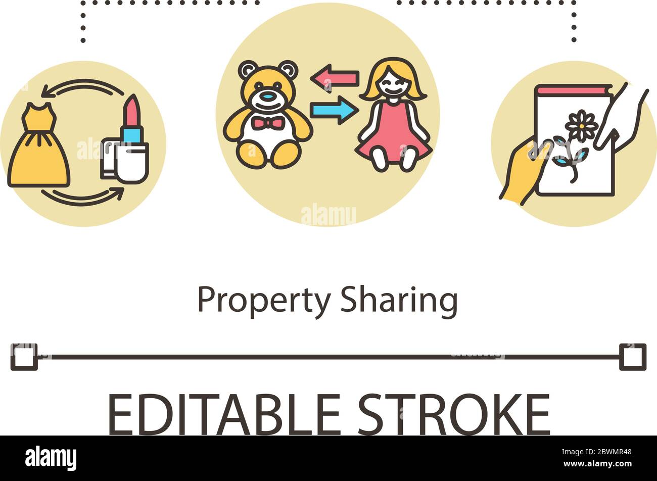 Property sharing concept icon Stock Vector Image & Art - Alamy