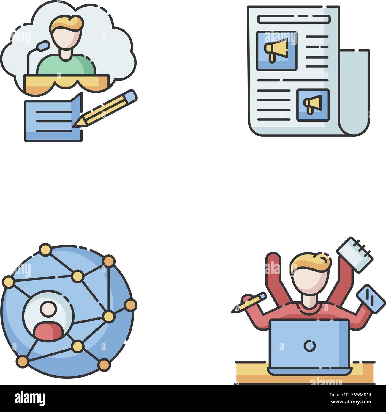 Publication RGB color icons set Stock Vector Image & Art - Alamy