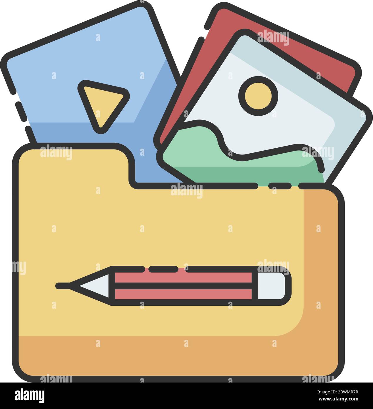 Portfolio RGB color icon Stock Vector Image & Art - Alamy