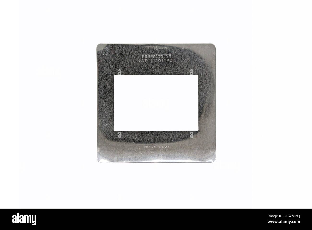 Silver Agfa slide frame isolated on a white background Stock Photo - Alamy