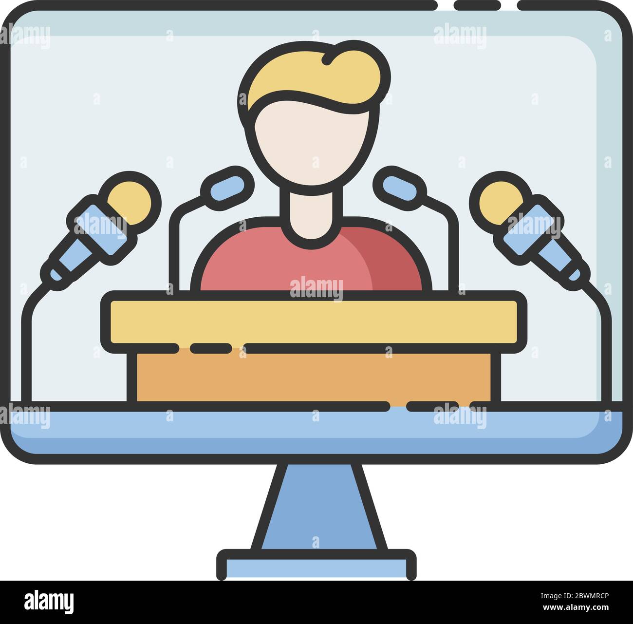 Press conference RGB color icon Stock Vector Image & Art - Alamy