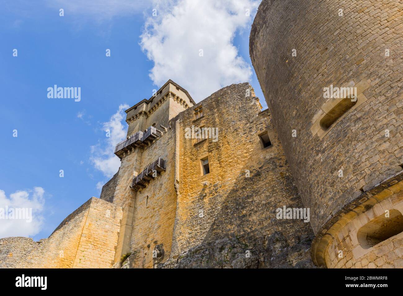 view on medieval fortress Castelnaud Castle (Chateau de Castelnaud) in ...
