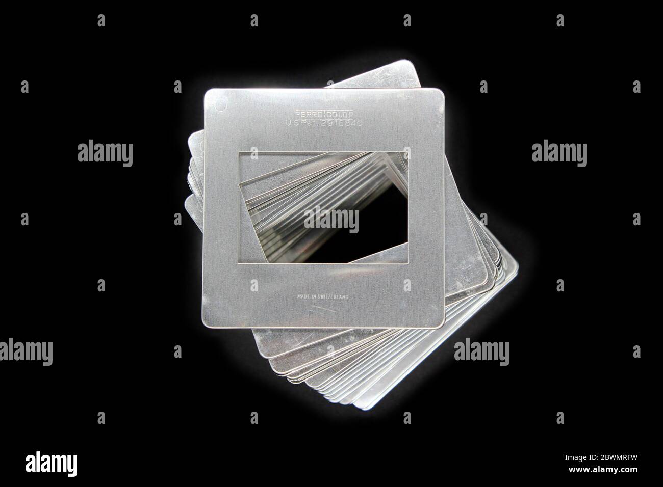 Slide frame isolated on a white background Stock Photo - Alamy