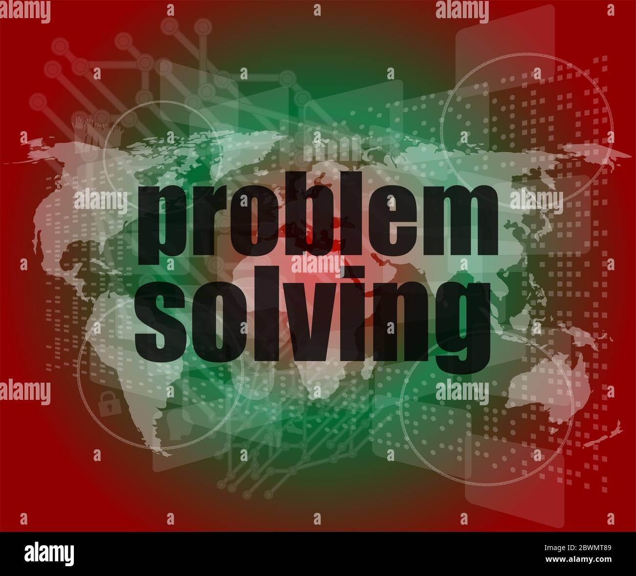 business concept: words problem solving on digital screen Stock Photo ...