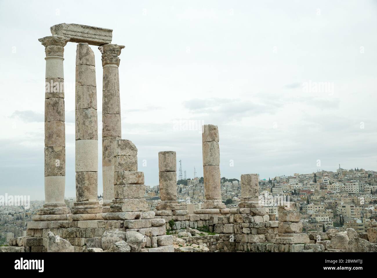 Temple of Hercules, Citadel Hill, Amman, Jordan Stock Photo - Alamy