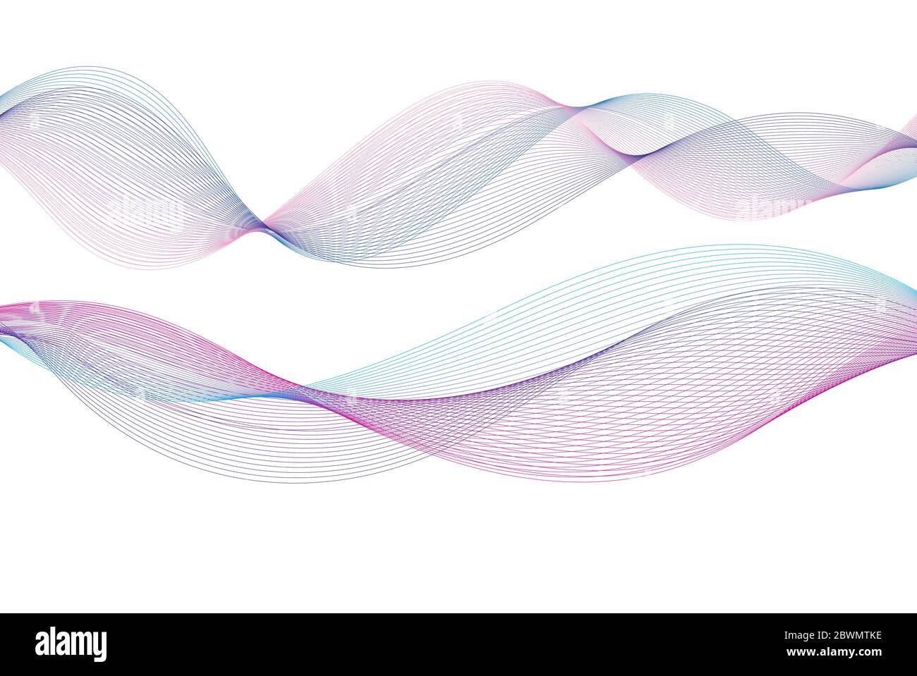 Vector illustration with graphic linear waves and strokes Stock Vector ...