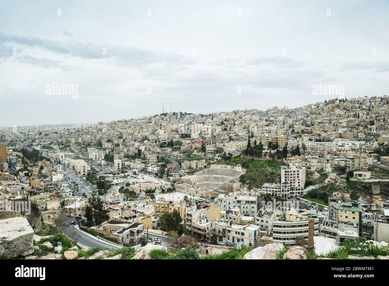 Amman - view from the Citadel Hill, Jordan Stock Photo - Alamy
