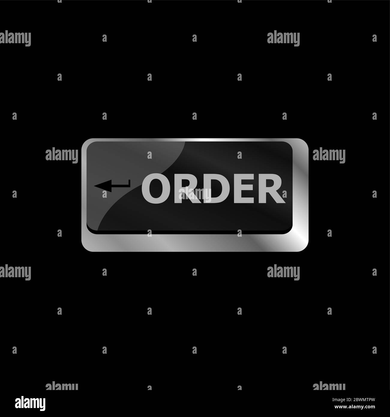 keyboard keys with Order button, laptop icon Stock Photo - Alamy
