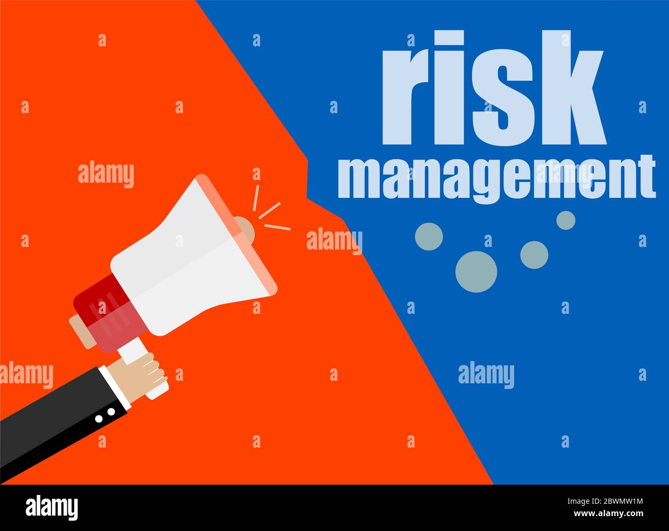 flat design concept. risk management. Digital marketing business man ...