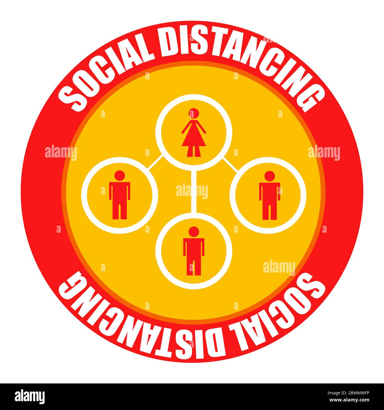 Social distancing icon. Coronavirus outbreak. Social distancing concept ...