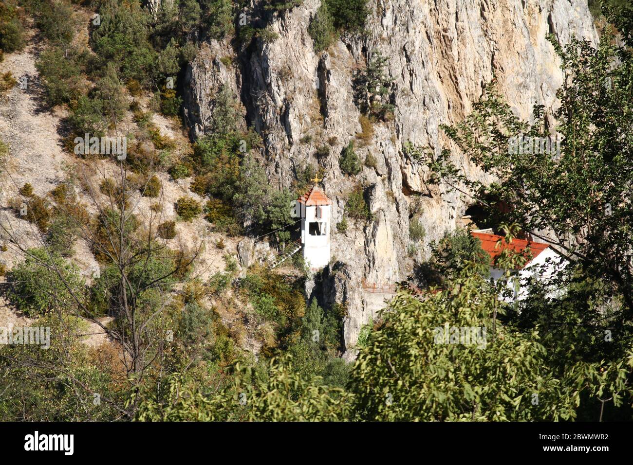 orthodox church built on a rock in Macedonia Stock Photo - Alamy