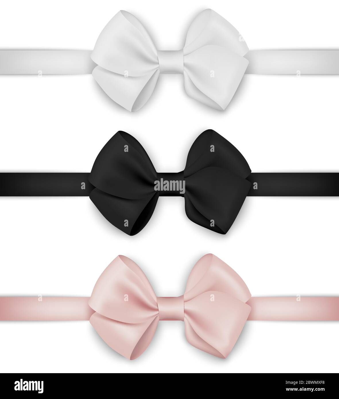 Vector realistic bow set. Template for design Stock Vector Image & Art ...