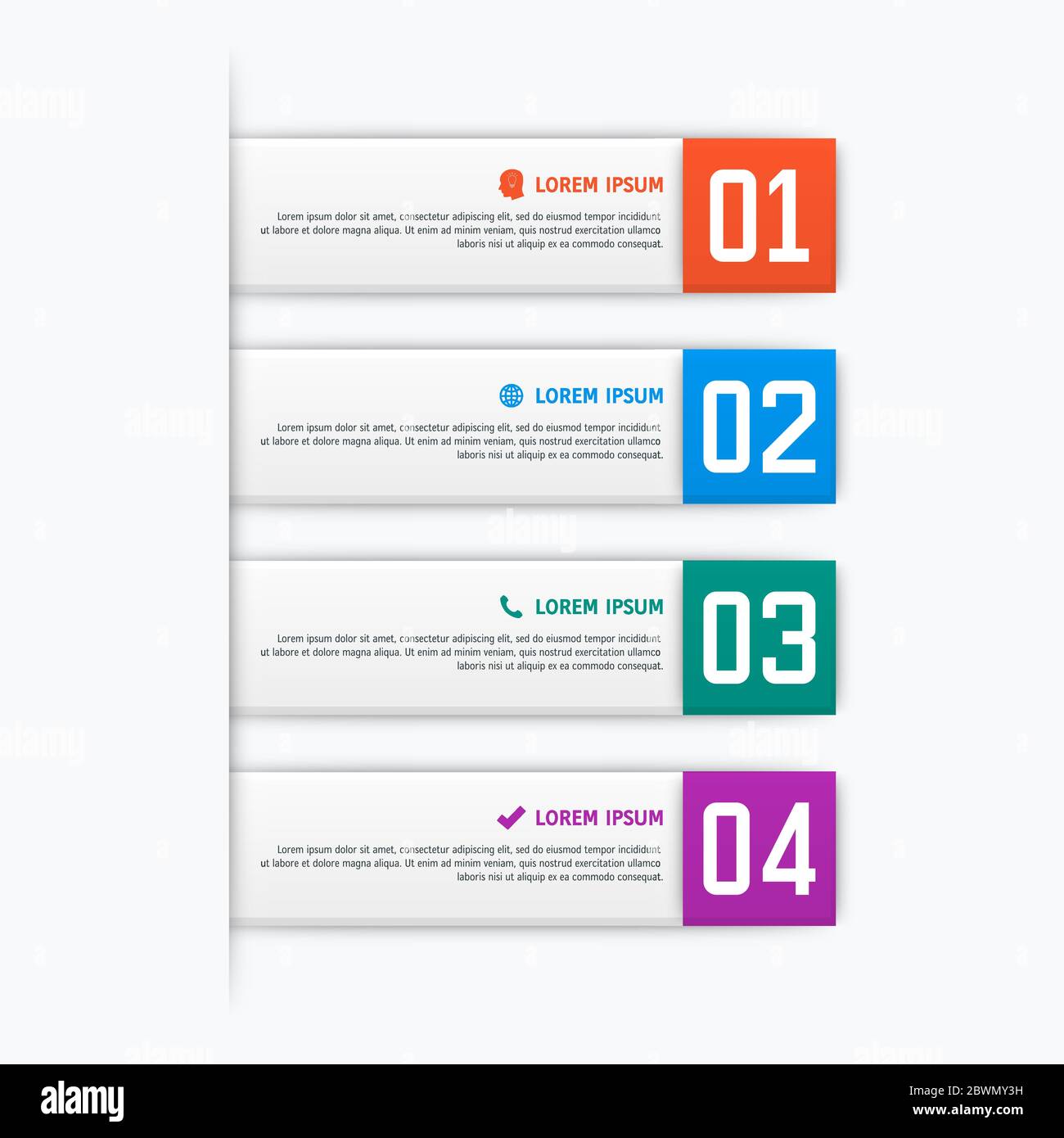 Numbered infographics Cut Out Stock Images & Pictures - Alamy