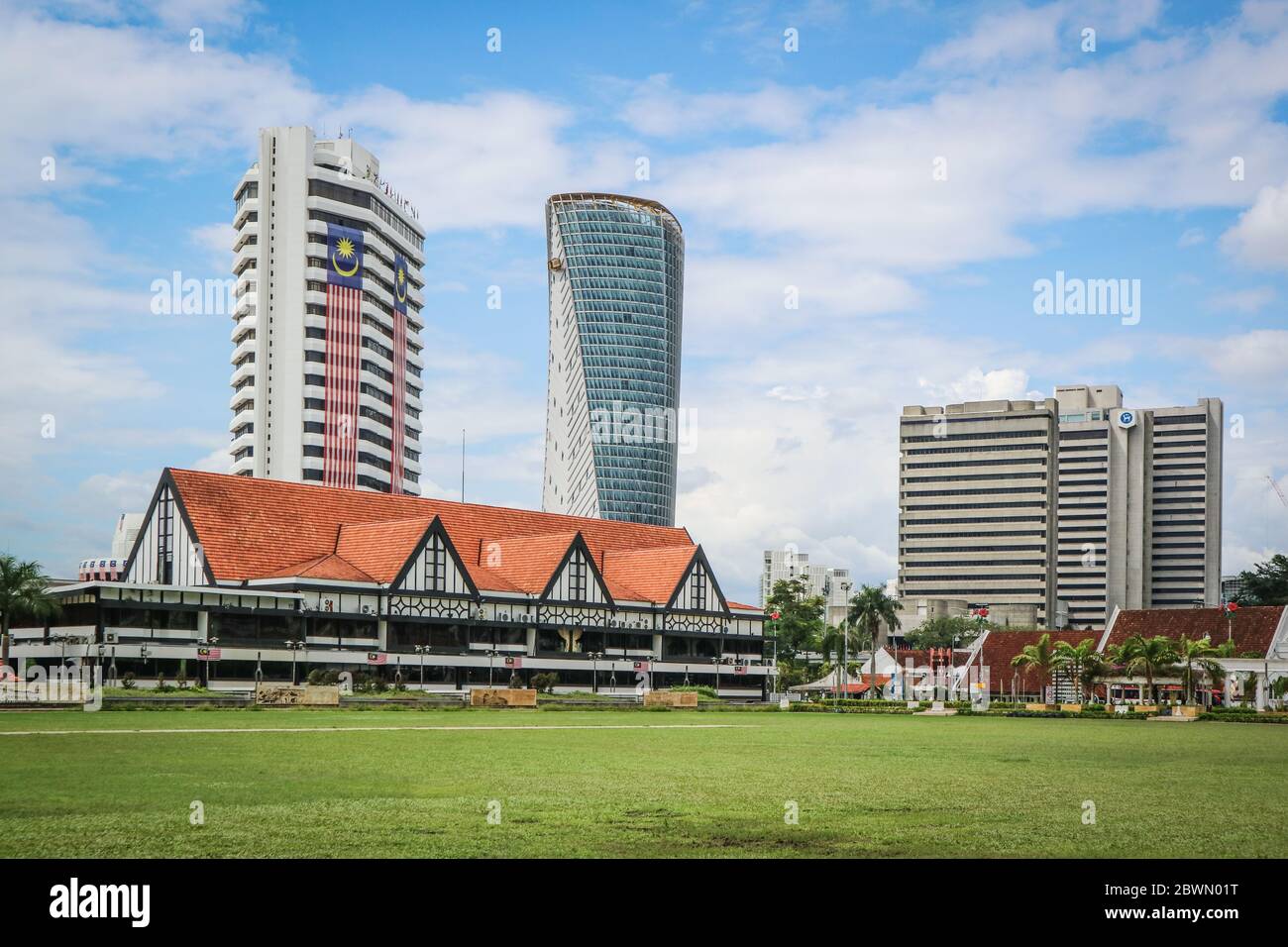 KUALA LUMPUR, MALAYSIA - NOVEMBER 28, 2019: Buildings on Merdeka Square ...