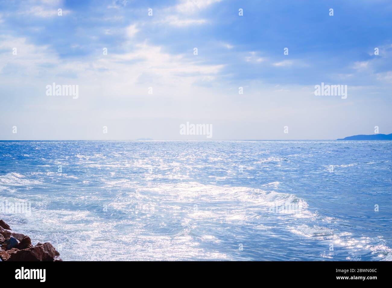 Blue beach background peaceful summer hi-res stock photography and ...