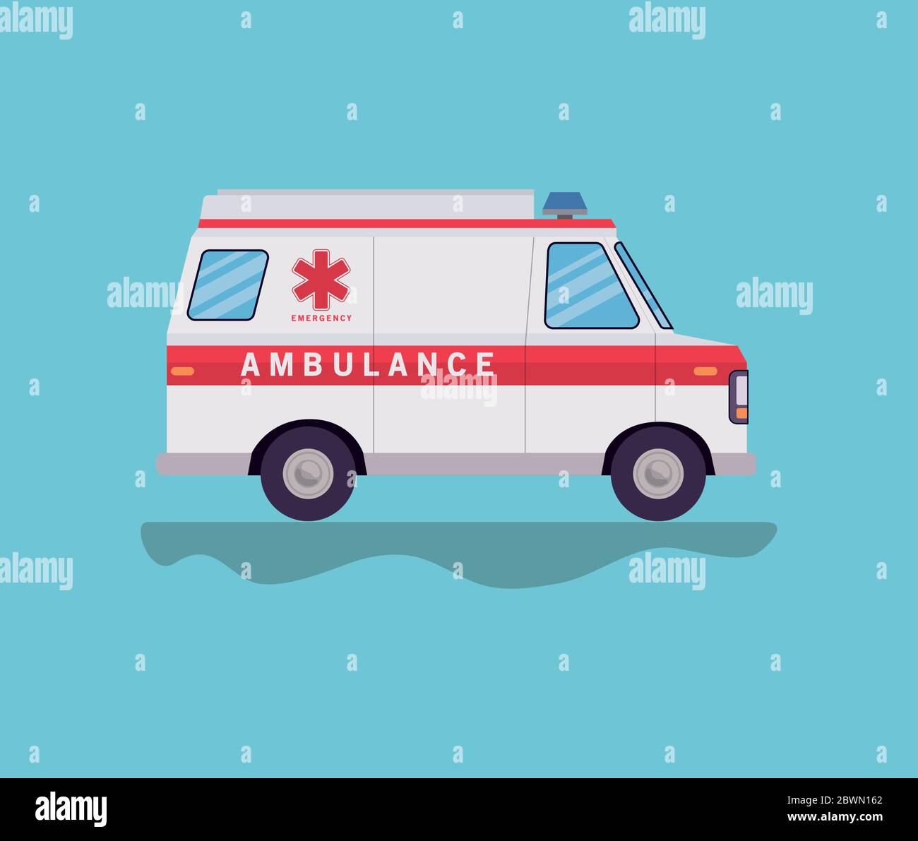 Ambulance paramedic car side view vector design Stock Vector Image ...