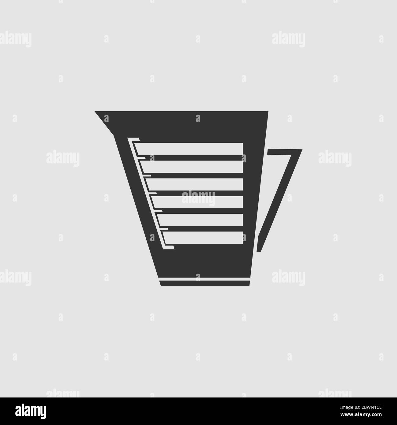 Kettle icon flat. Black pictogram on grey background. Vector illustration symbol Stock Vector ...