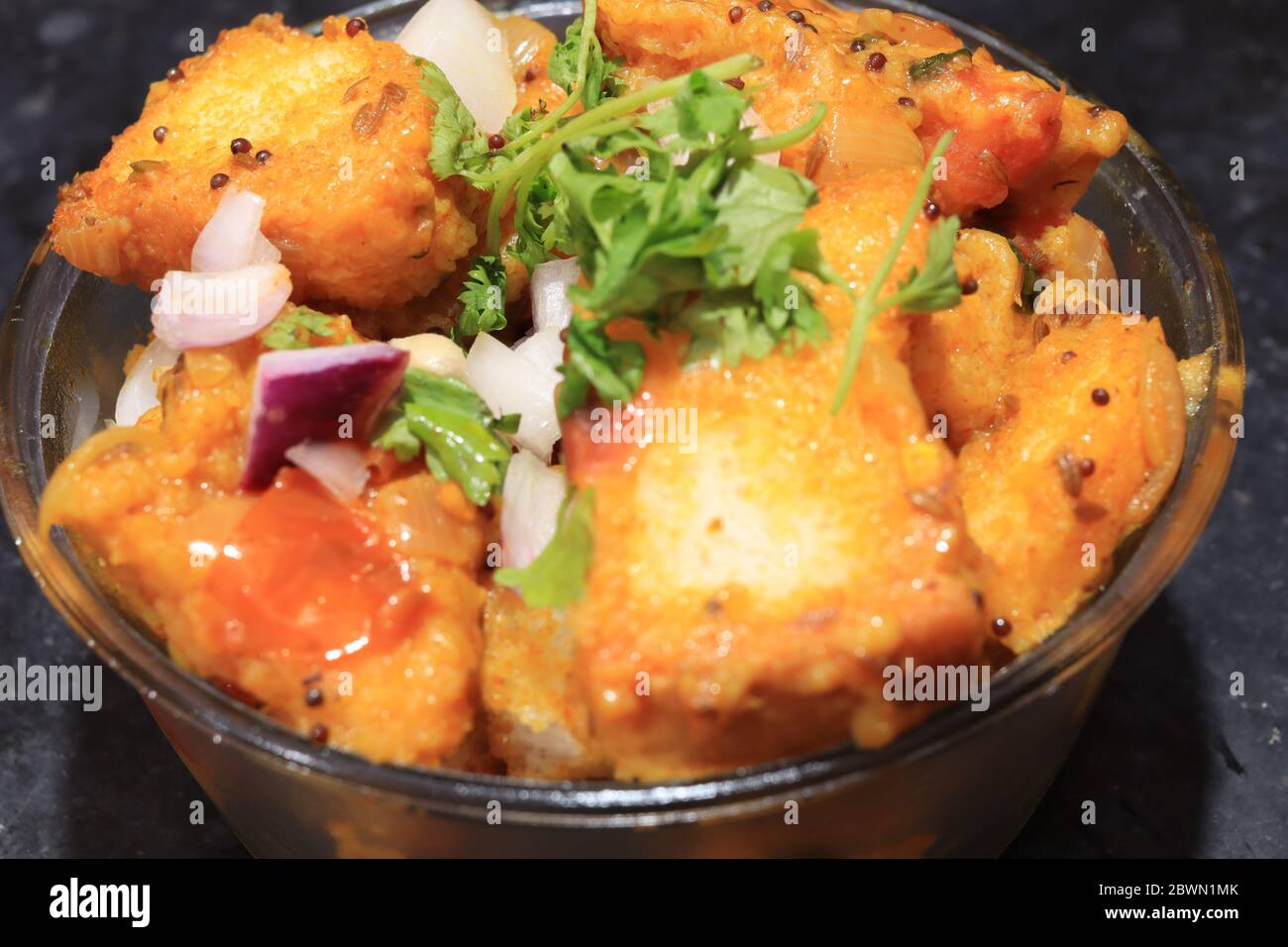 Sliced Bread upma isolated on Black background Stock Photo - Alamy