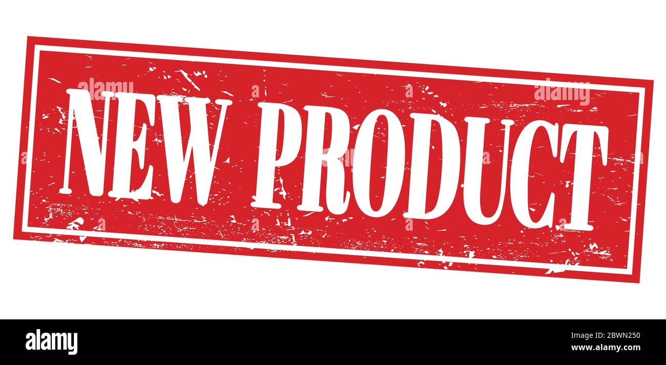 NEW PRODUCT red rectangle stamp Stock Photo - Alamy