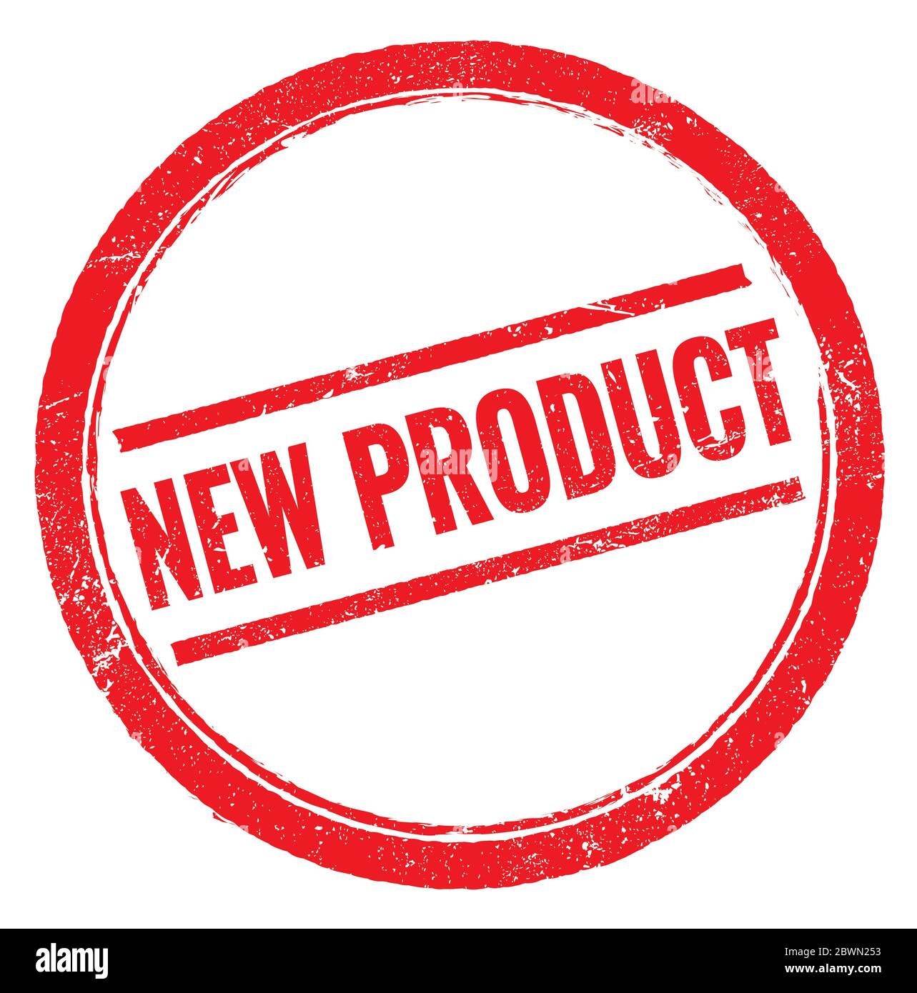 NEW PRODUCT red round stamp Stock Photo - Alamy