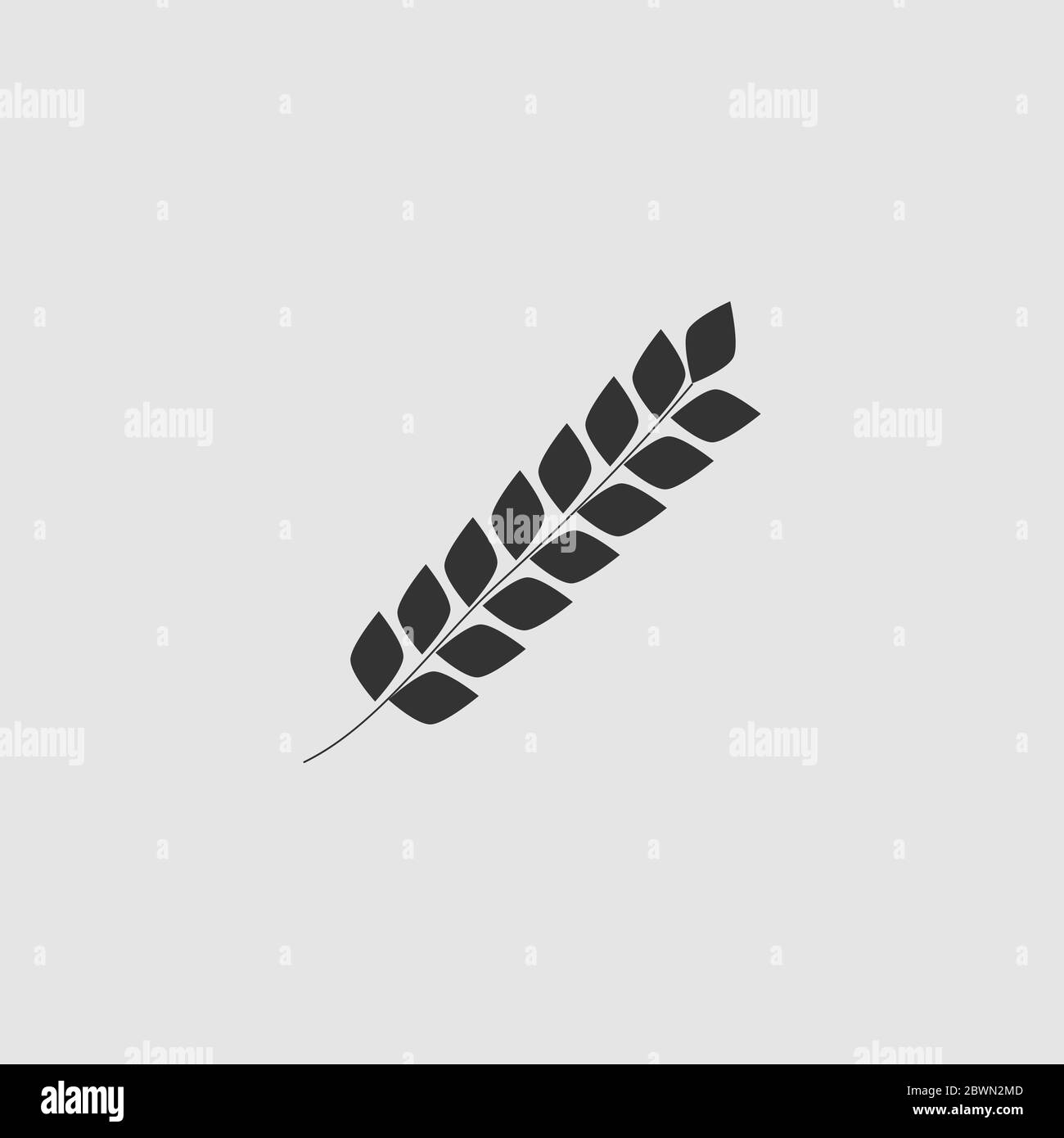 Spica icon flat. Black pictogram on grey background. Vector ...