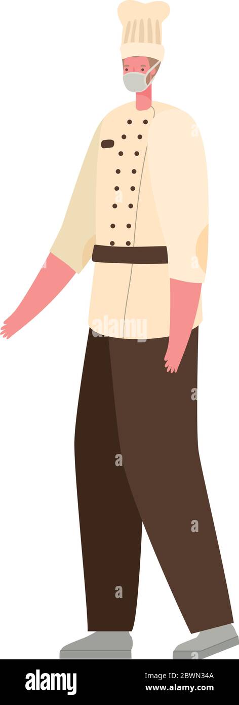Male chef with mask vector design Stock Vector Image & Art - Alamy