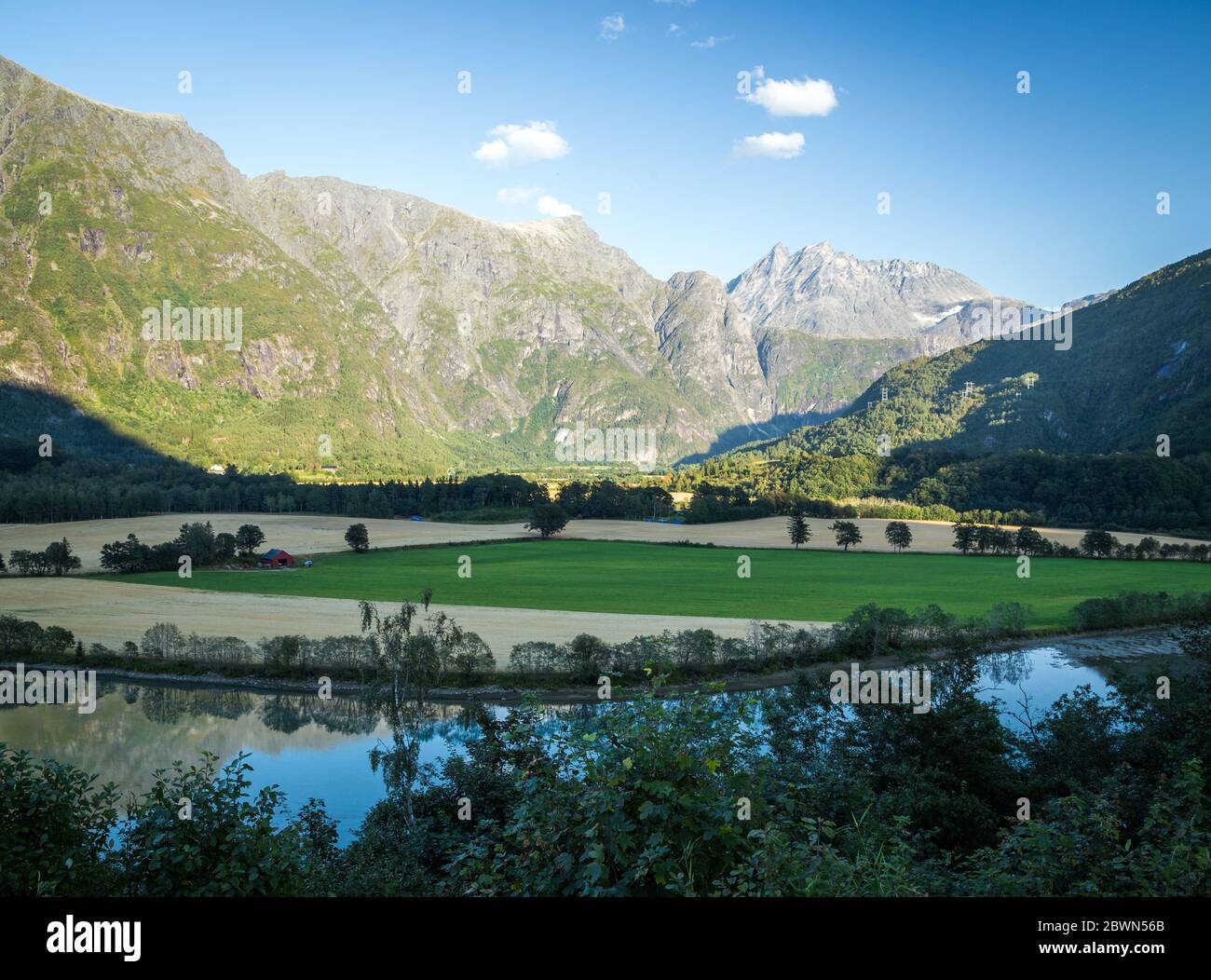 Beautiful landscapes of Romsdal mountains, and Romsdalen valley Stock ...