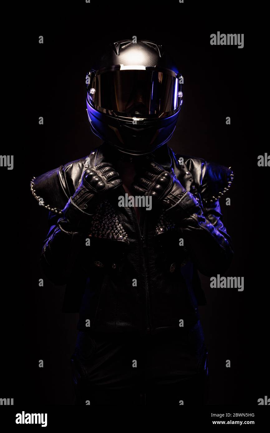 Goth biker hi-res stock photography and images - Alamy