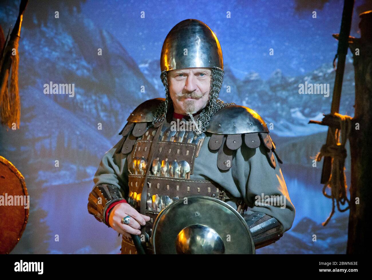 Medieval knight in iron armor Stock Photo - Alamy