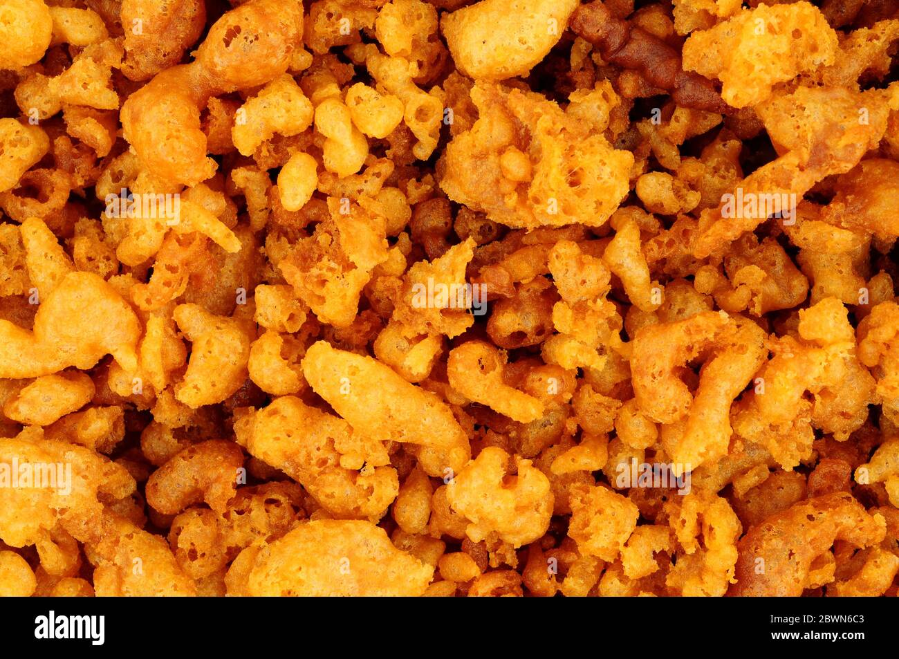 Batter scraps background texture, also known as batter bits or dubs ...