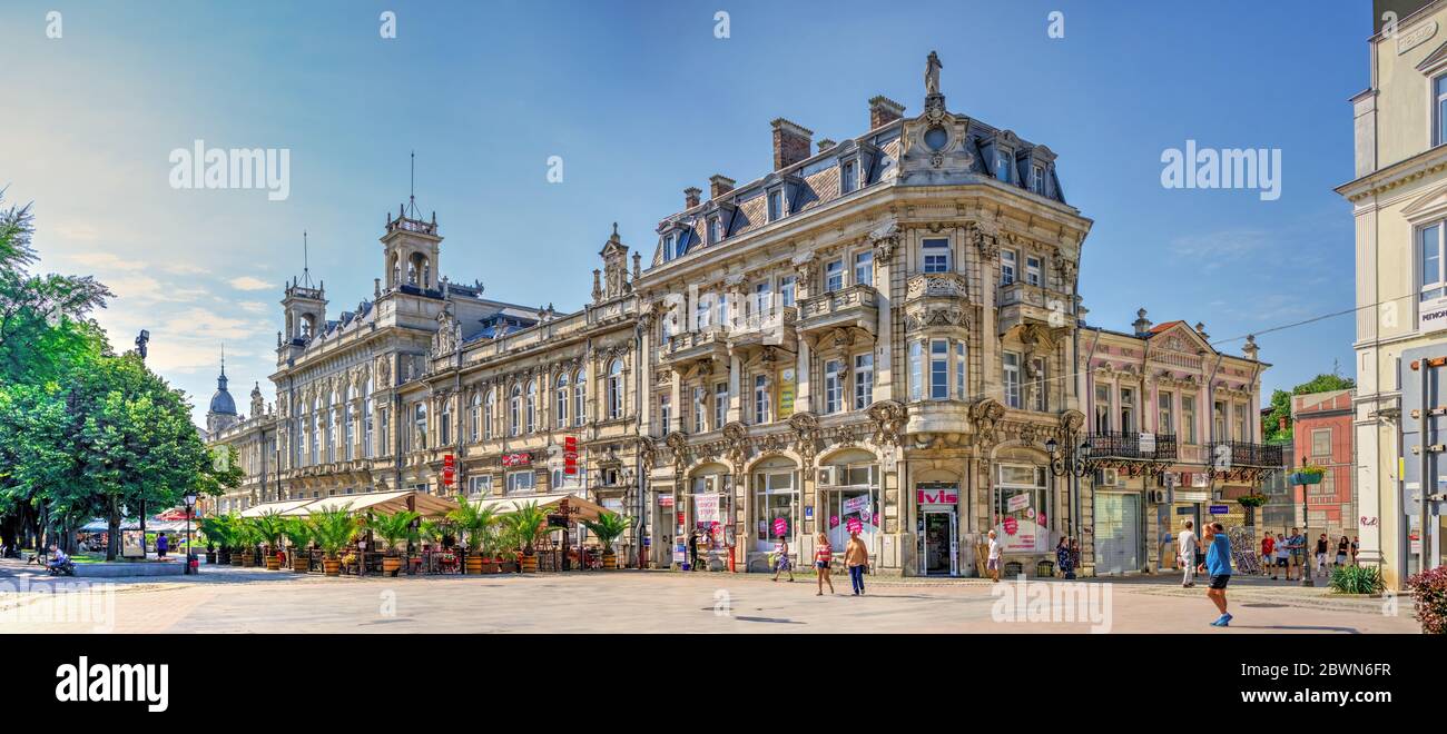 Ruse, Bulgaria - 07.26.2019. Old historical house in the city of Ruse ...