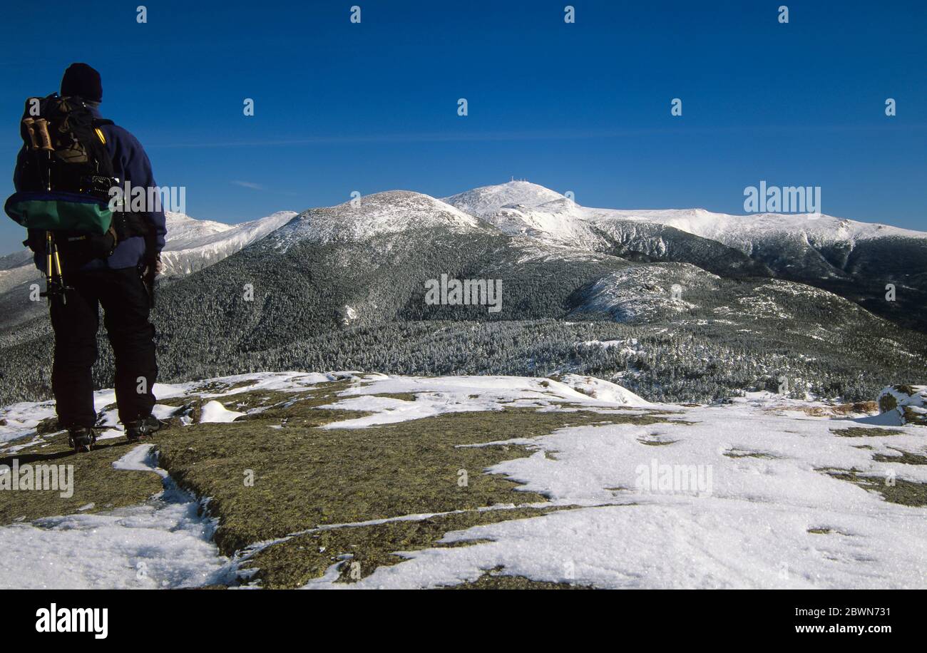 Mount Eisenhower (left center) and Mount Washington (behind right) from ...