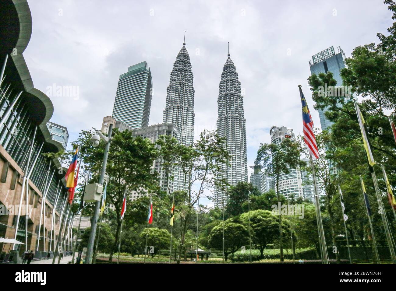 KUALA LUMPUR, MALAYSIA - NOVEMBER 29, 2019: View on Petronas Towers ...