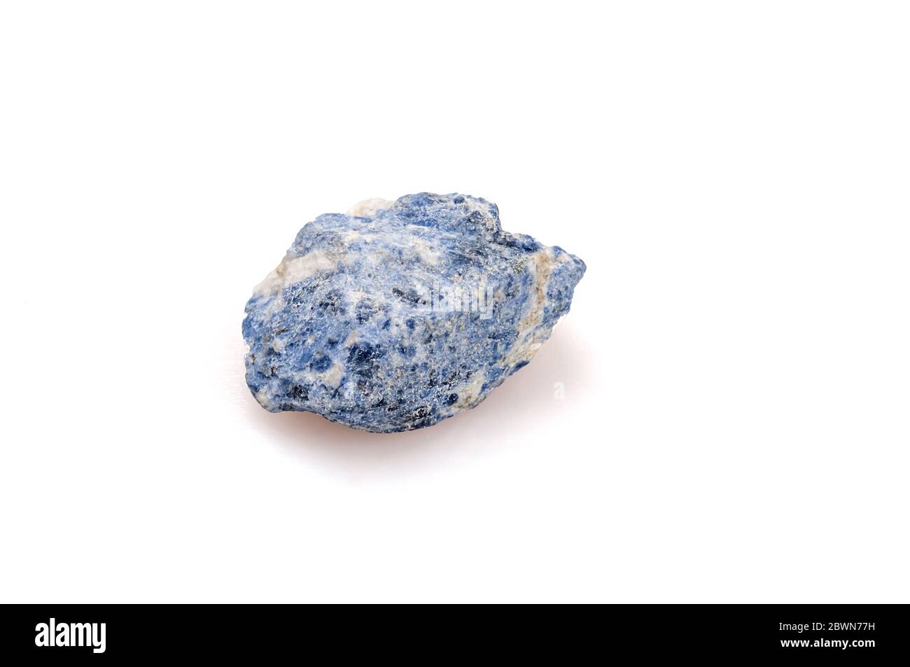 Natural stone sodalite on a white background Stock Photo - Alamy