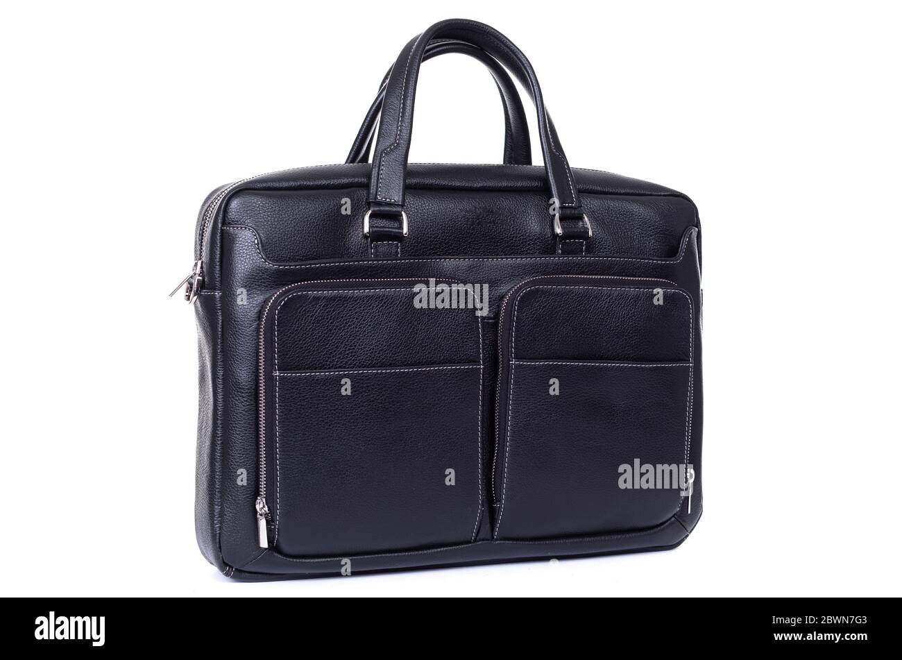 business briefcase bag isolated on white background Stock Photo - Alamy
