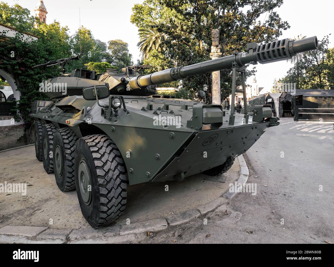 VRC-105 Centauro. Combat and reconnaissance vehicle. Display of ...