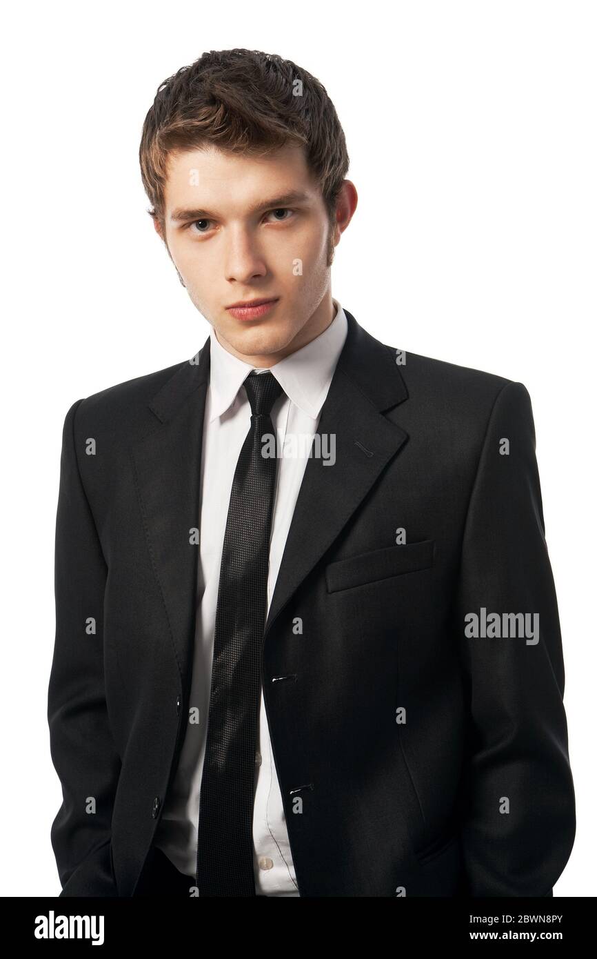 Very satisfied man in a tuxedo Stock Photo - Alamy