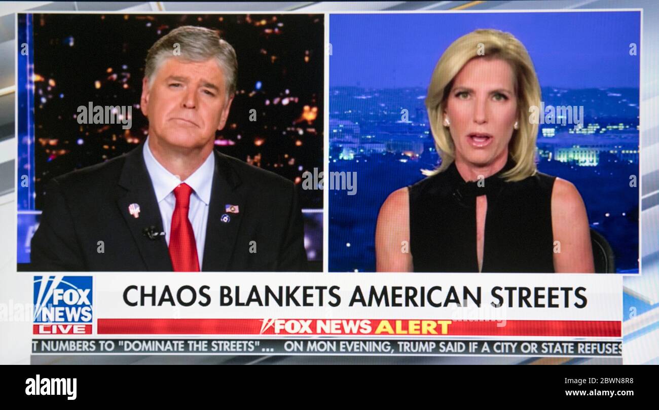 New York, New York, USA. 01st June, 2020. A screen grab of SEAN HANNITY ...