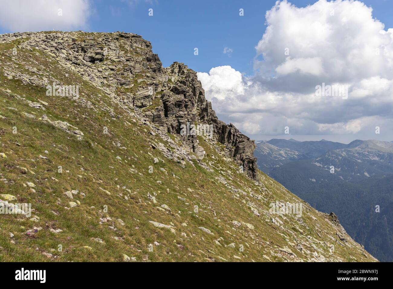 Landscape from Big (Golyam) Kupen peak, Rila Mountain, Bulgaria Stock ...