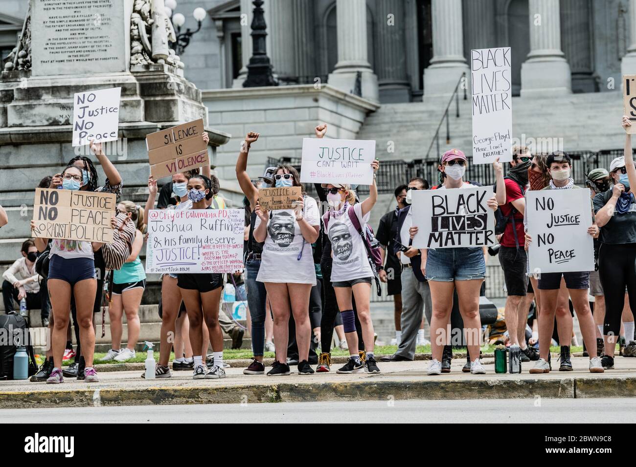 Columbia, South Carolina - USA - June 1, 2020: Columbia protestors ...
