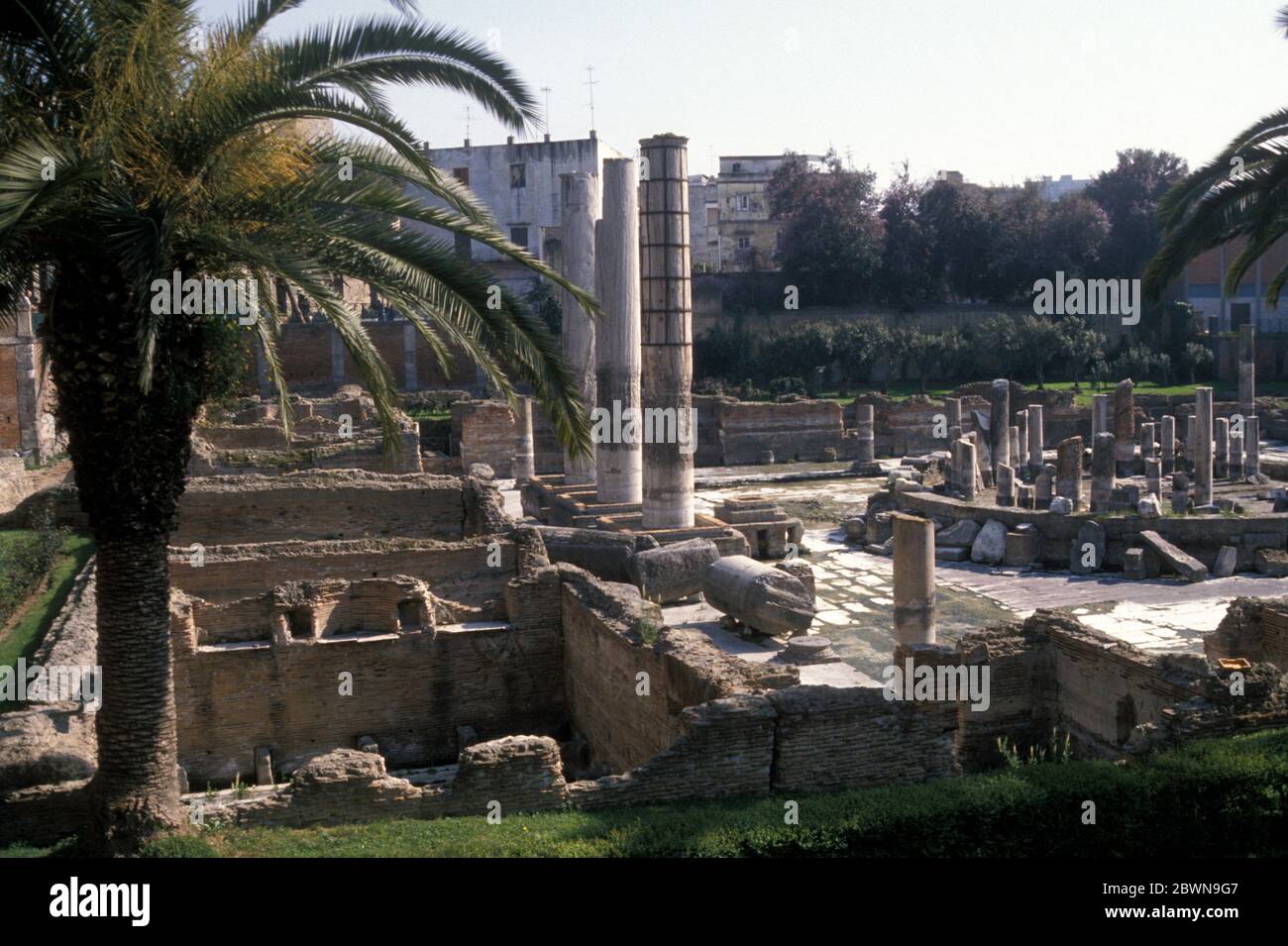 The Macellum Temple of Serapis in Pozzuoli, Italy pictured Stock Photo ...
