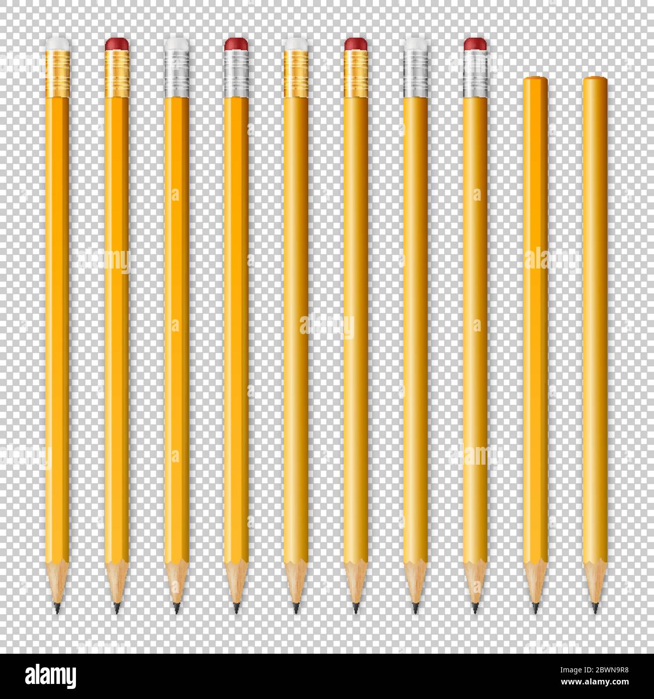 Vector realistic pencil icon set. Design templates Stock Vector Image ...