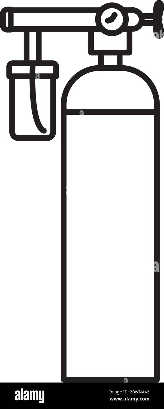 Isolated oxygen cylinder vector design Stock Vector Image & Art - Alamy