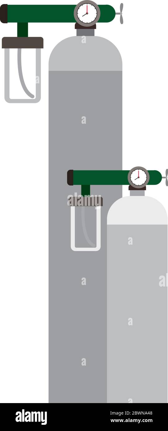 Isolated oxygen cylinders vector design Stock Vector Image & Art - Alamy