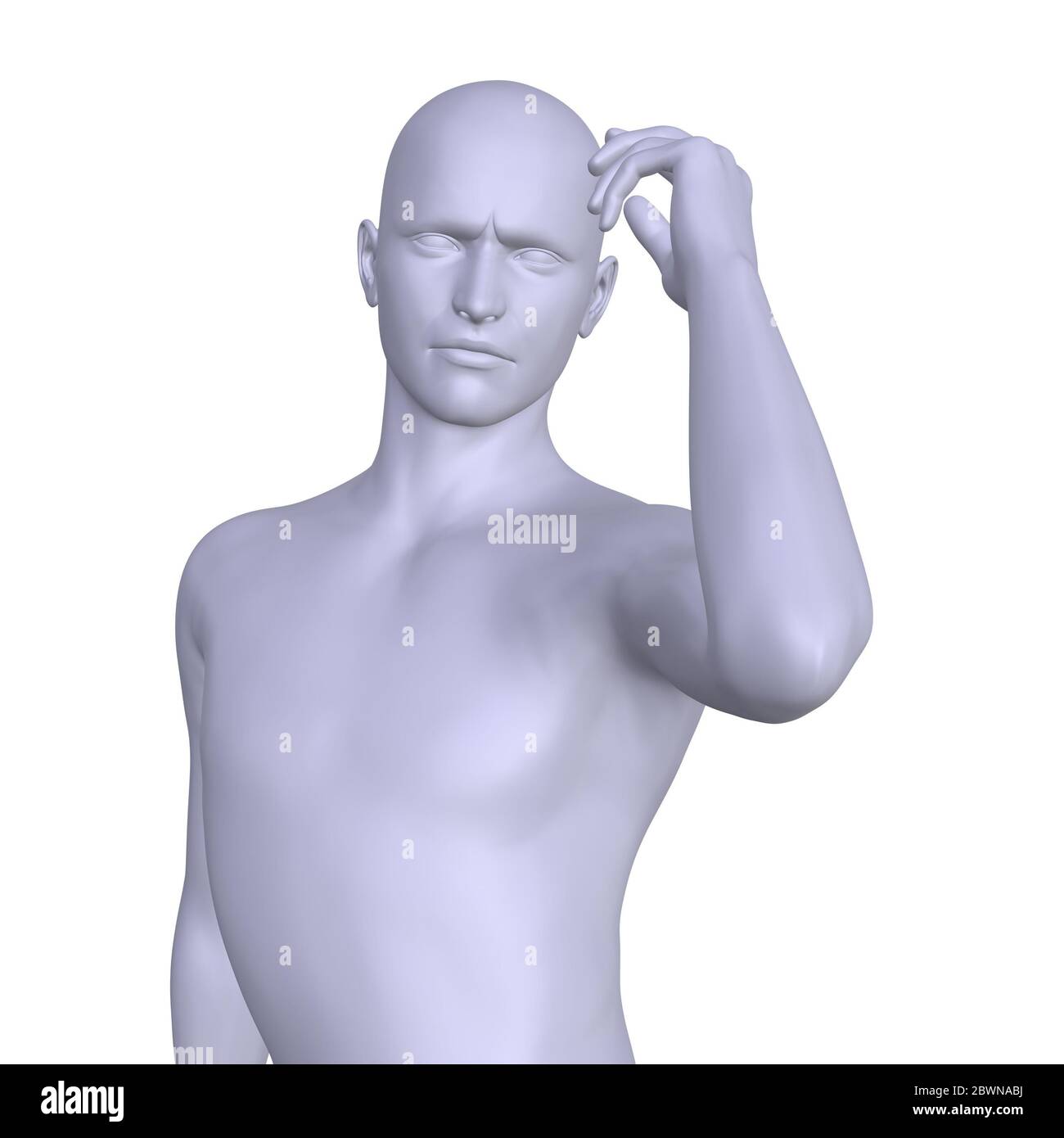 Abstract white human model digitally rendered illustration Stock Photo ...