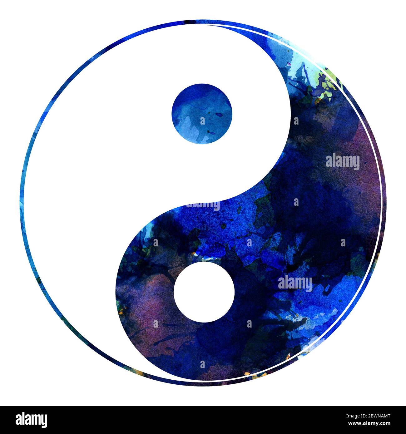 Black And Blue Yin Yang