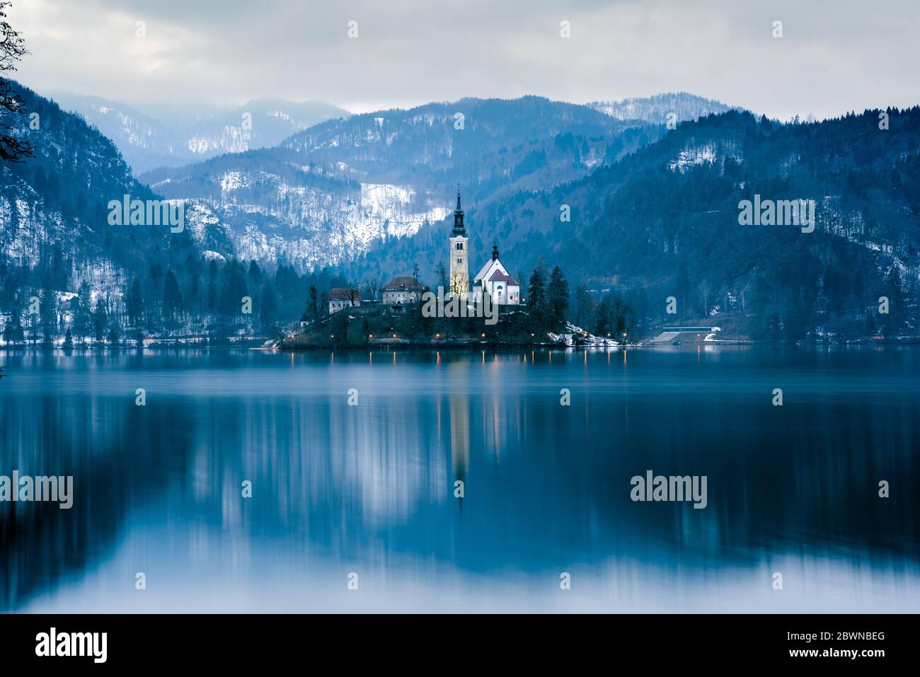 Island monastery. Lake Bled in Slovenia Stock Photo - Alamy