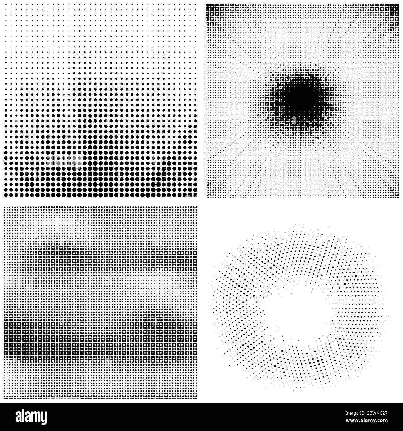 Halftone Pattern. Set of Dots. Dotted Texture on White Background ...